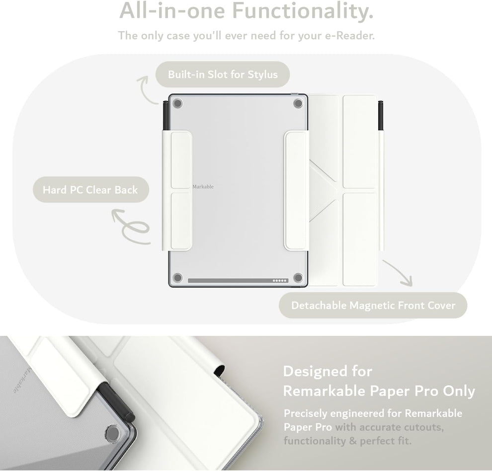 TUDIA M-FLIP reMarkable Paper Pro 11.8" Case | Detachable & Stand ...